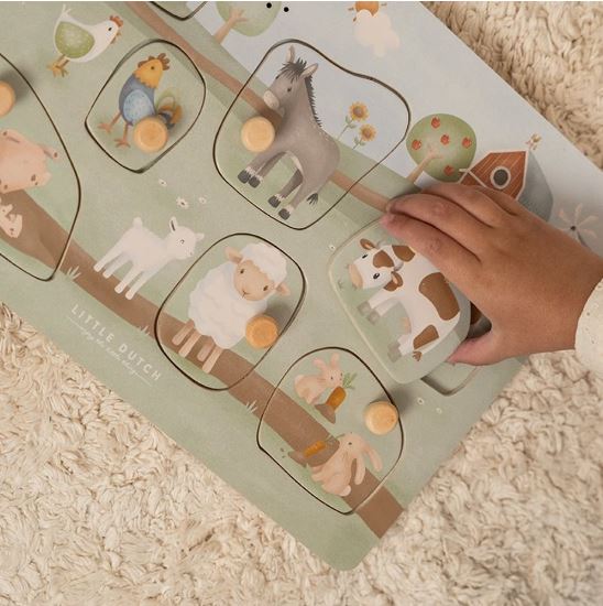 Little Dutch Wooden Sound Puzzle - Little Farm – Scandiborn