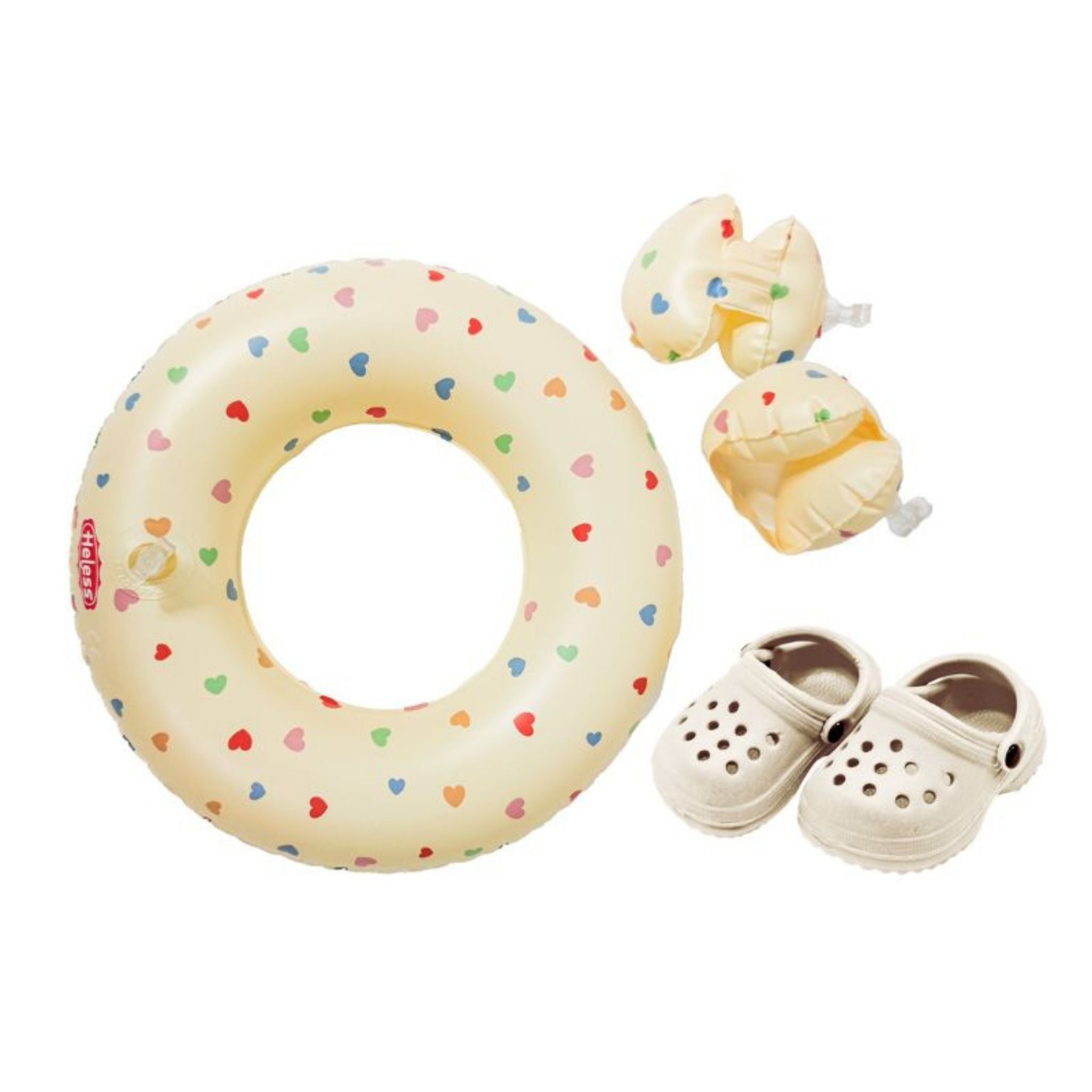 Heless Doll Swim Set - Heart Confetti 35-45cm | Scandiborn