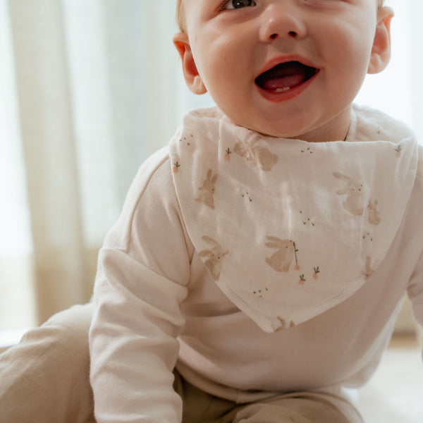 Little Dutch Bandana Bib Set Of 2 - Baby Bunny | Scandiborn