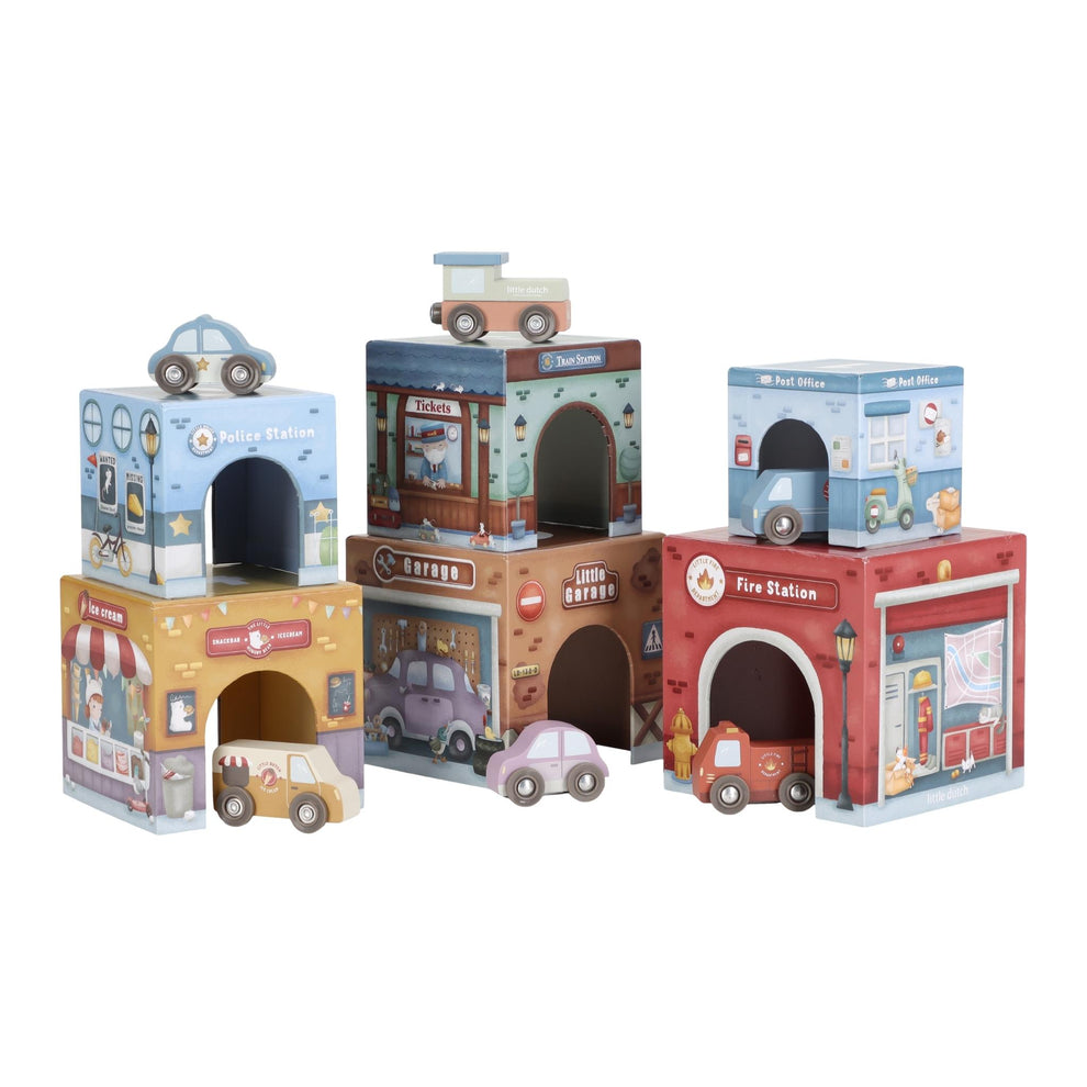 Little Dutch Stacking Blocks With Cars | Scandiborn