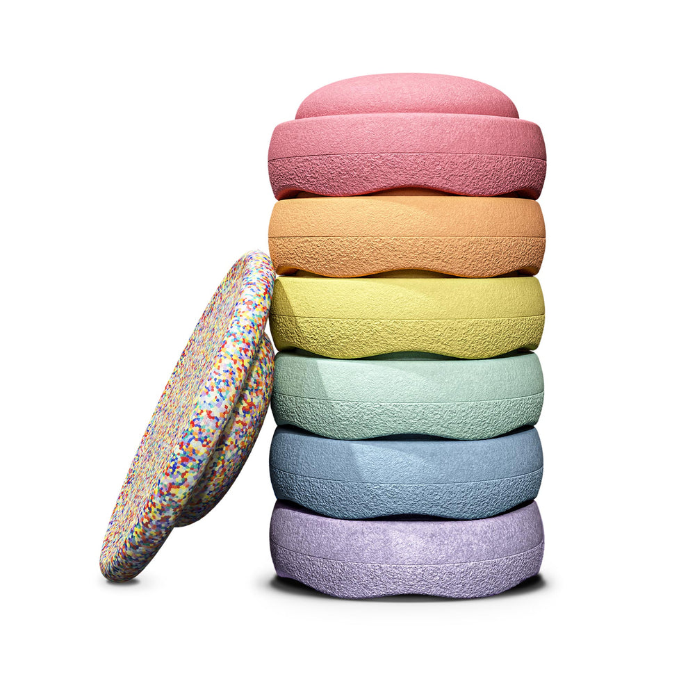 Stapelstein Stepping Stones - Pastel 6+1 Set | Scandiborn