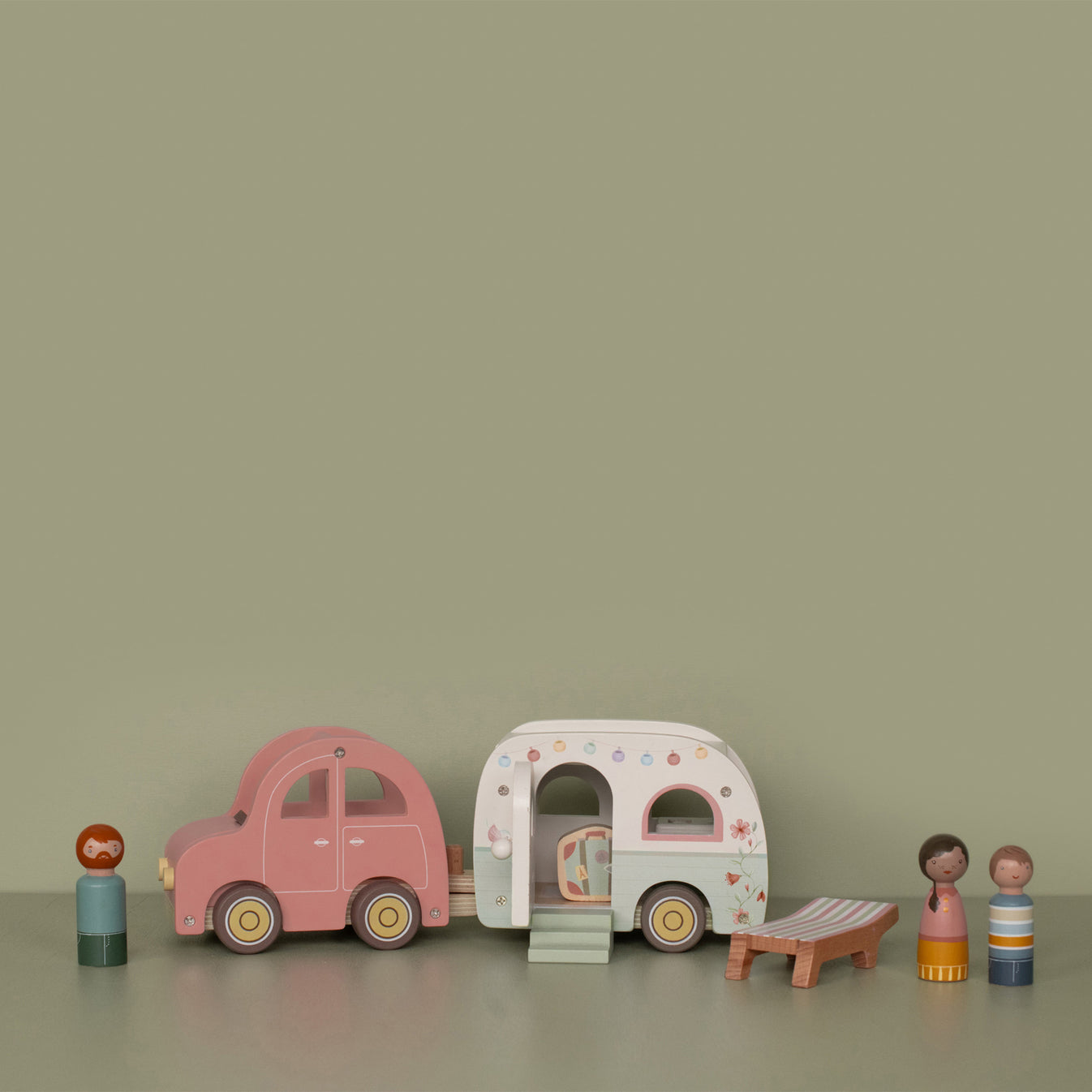 Little Dutch Wooden Toy Car & Caravan – Scandiborn