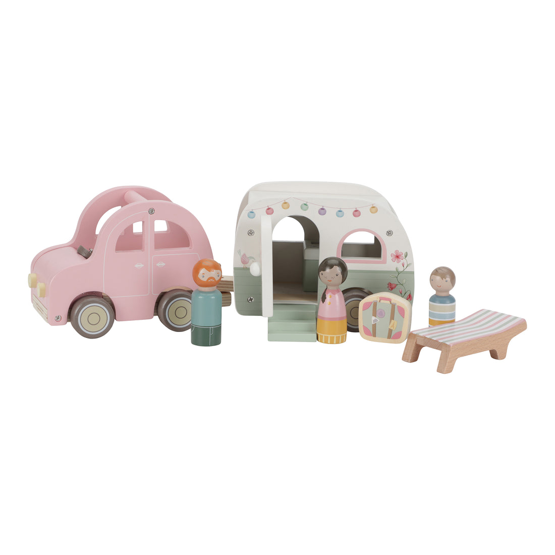 Little Dutch Wooden Toy Car & Caravan – Scandiborn